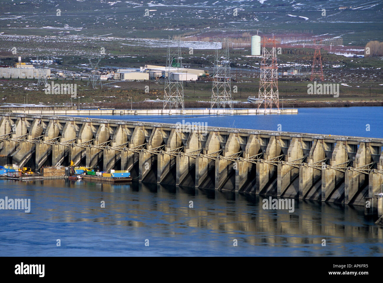 The Dalles Dam on the Columbia River Stock Photo - Alamy