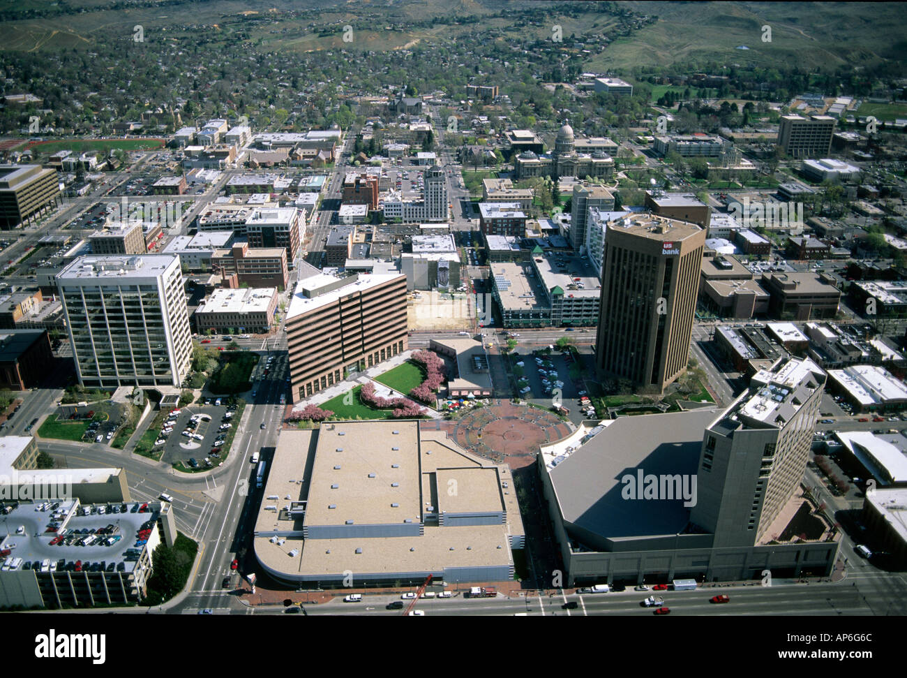 Aerial view of downtown Boise Idaho Stock Photo - Alamy