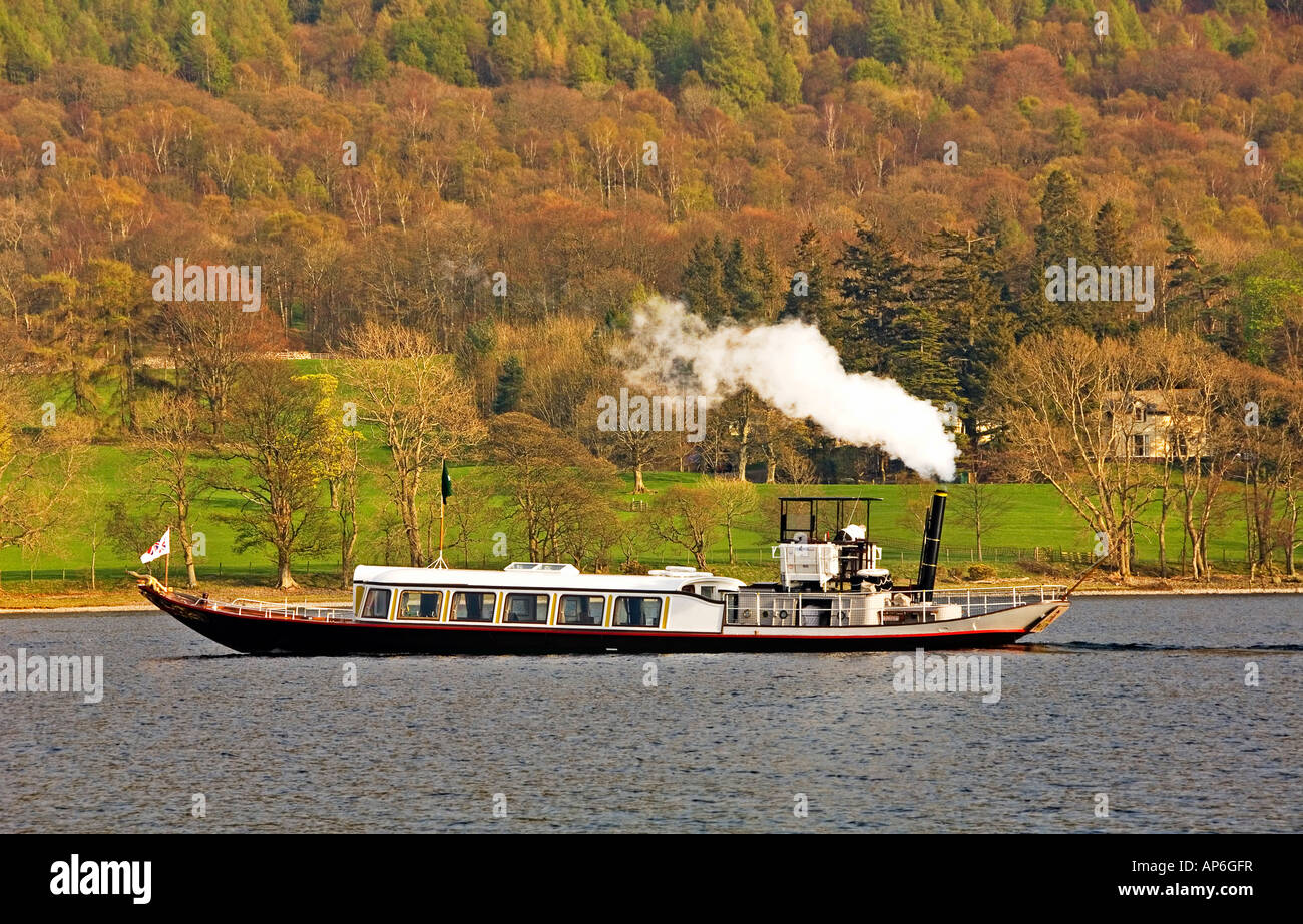 Victorian Steam Yacht Gondola on Lake Coniston, Lake District National ...