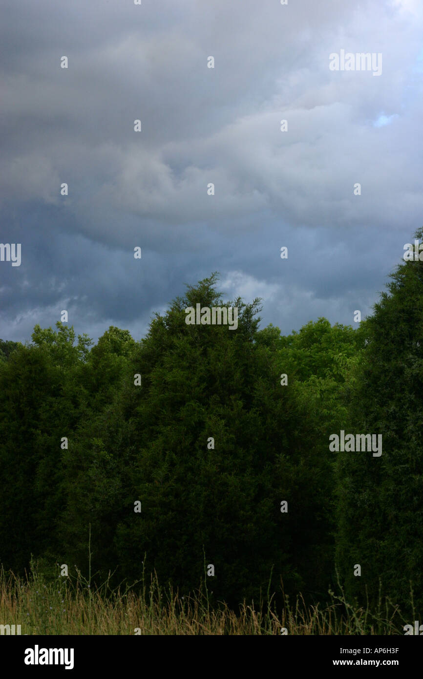Driving on the highway with storm approaching Stock Photo - Alamy