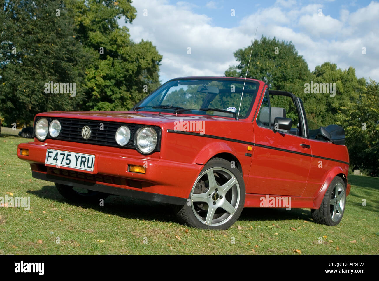 Red 1989 VW Clipper Cabriolet car Stock Photo - Alamy