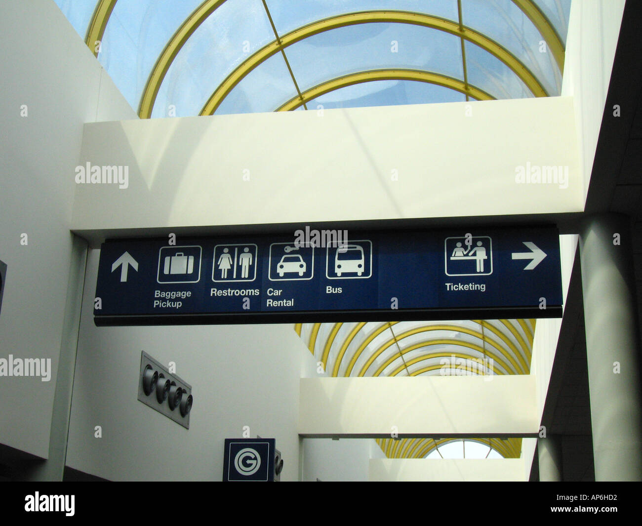 Signage at a small airport Stock Photo - Alamy