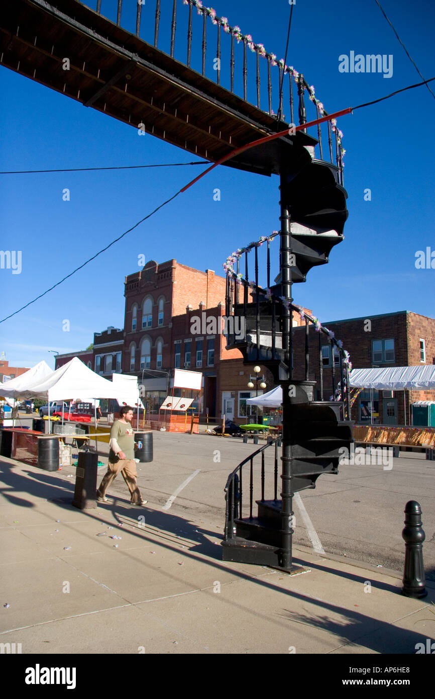 The spiral steps in Traer Iowa Stock Photo - Alamy