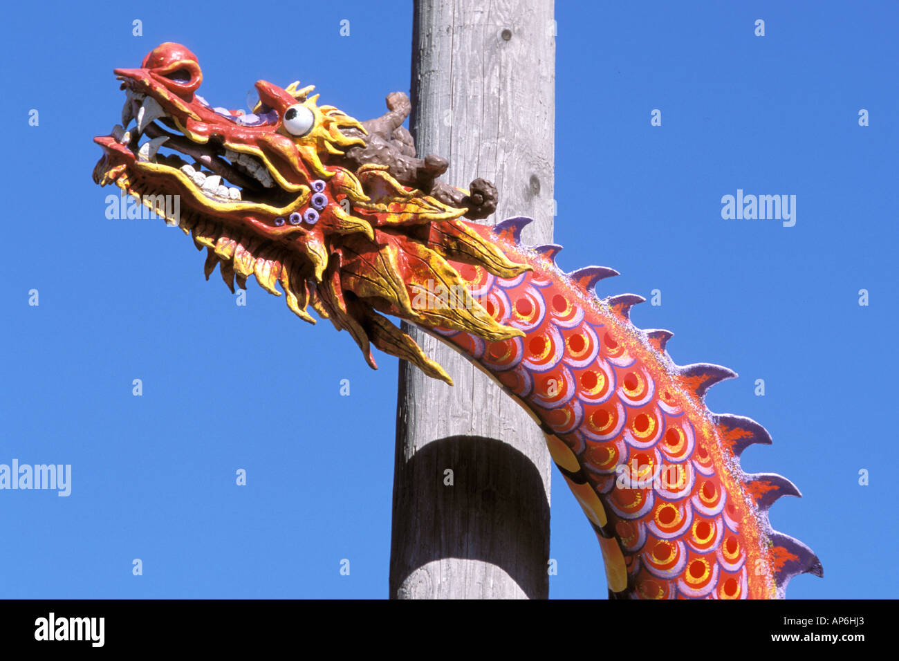 North America, USA, Washington State, Seattle. Chinese dragon in ...