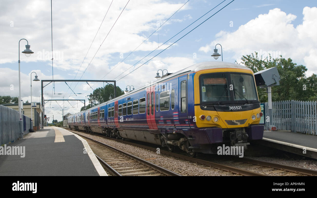 First group class 365 train approaching Littleport railway station ...