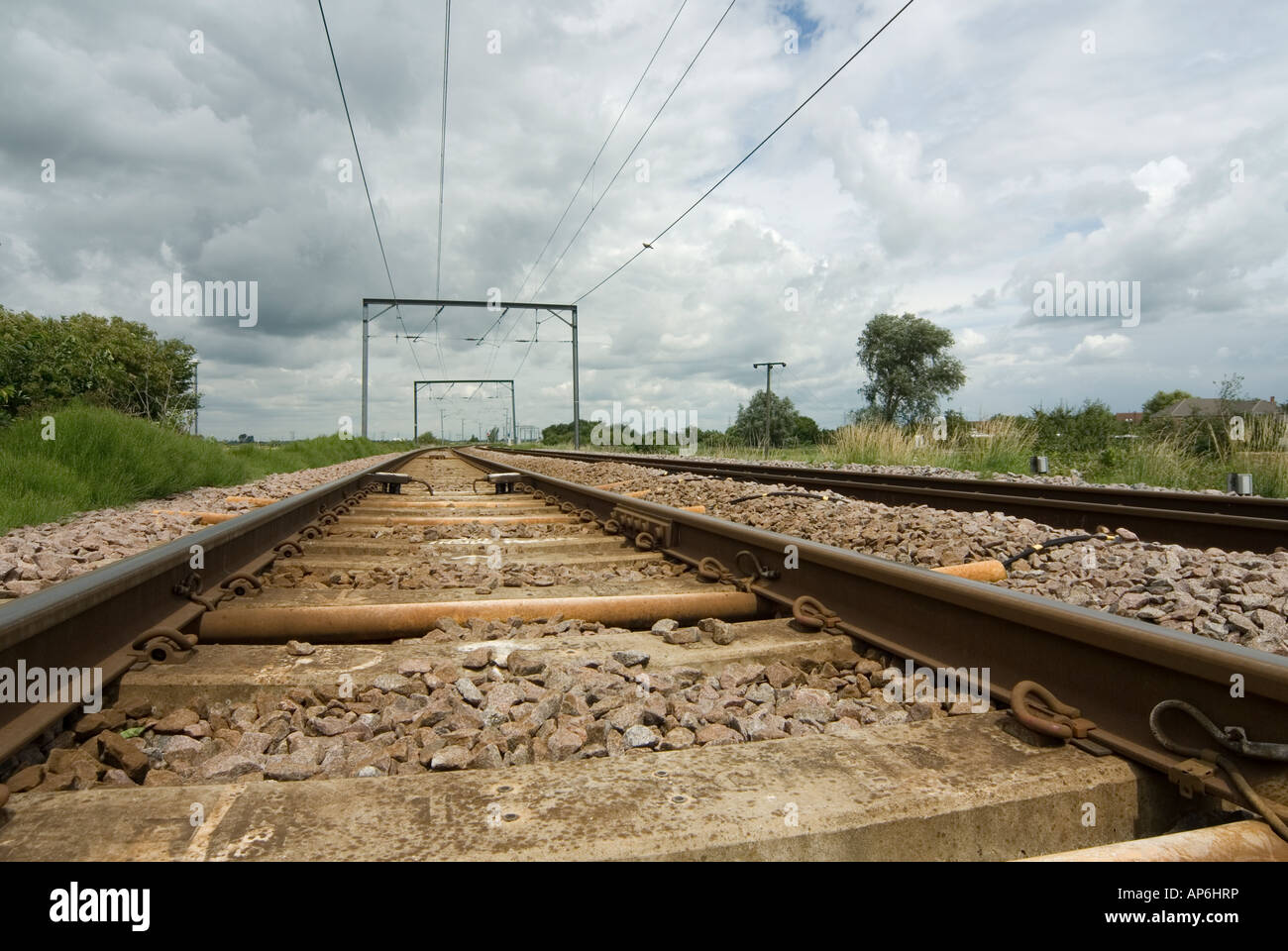 Railway track and infrastructure in england Stock Photo - Alamy