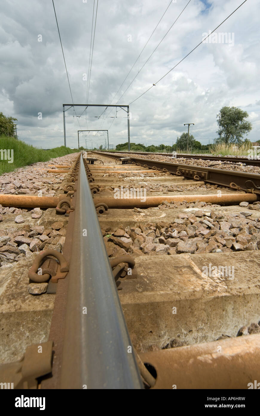 Railway track and infrastructure in england Stock Photo - Alamy
