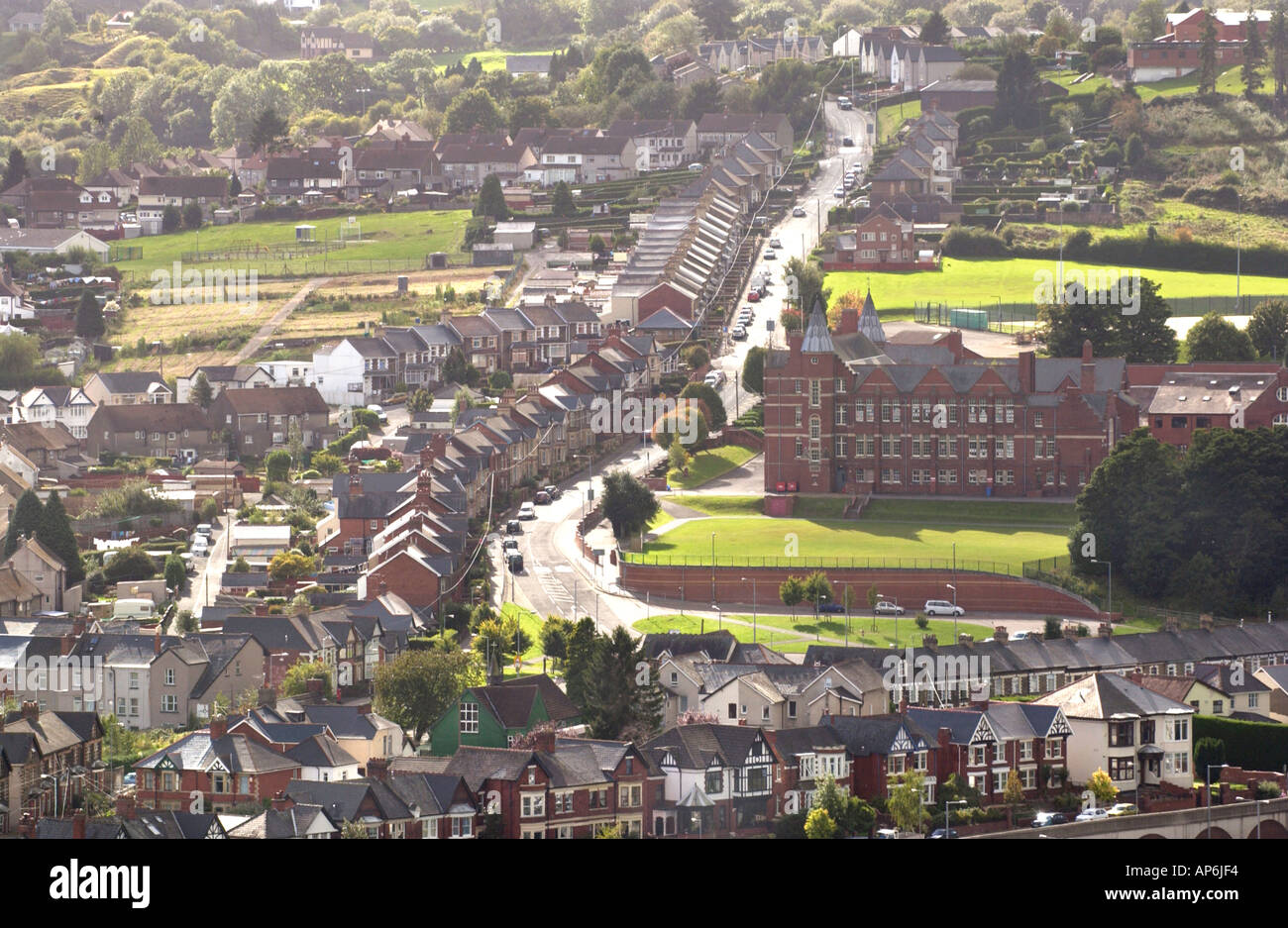 General view over Blaendare near town Pontypool South Wales UK Stock ...