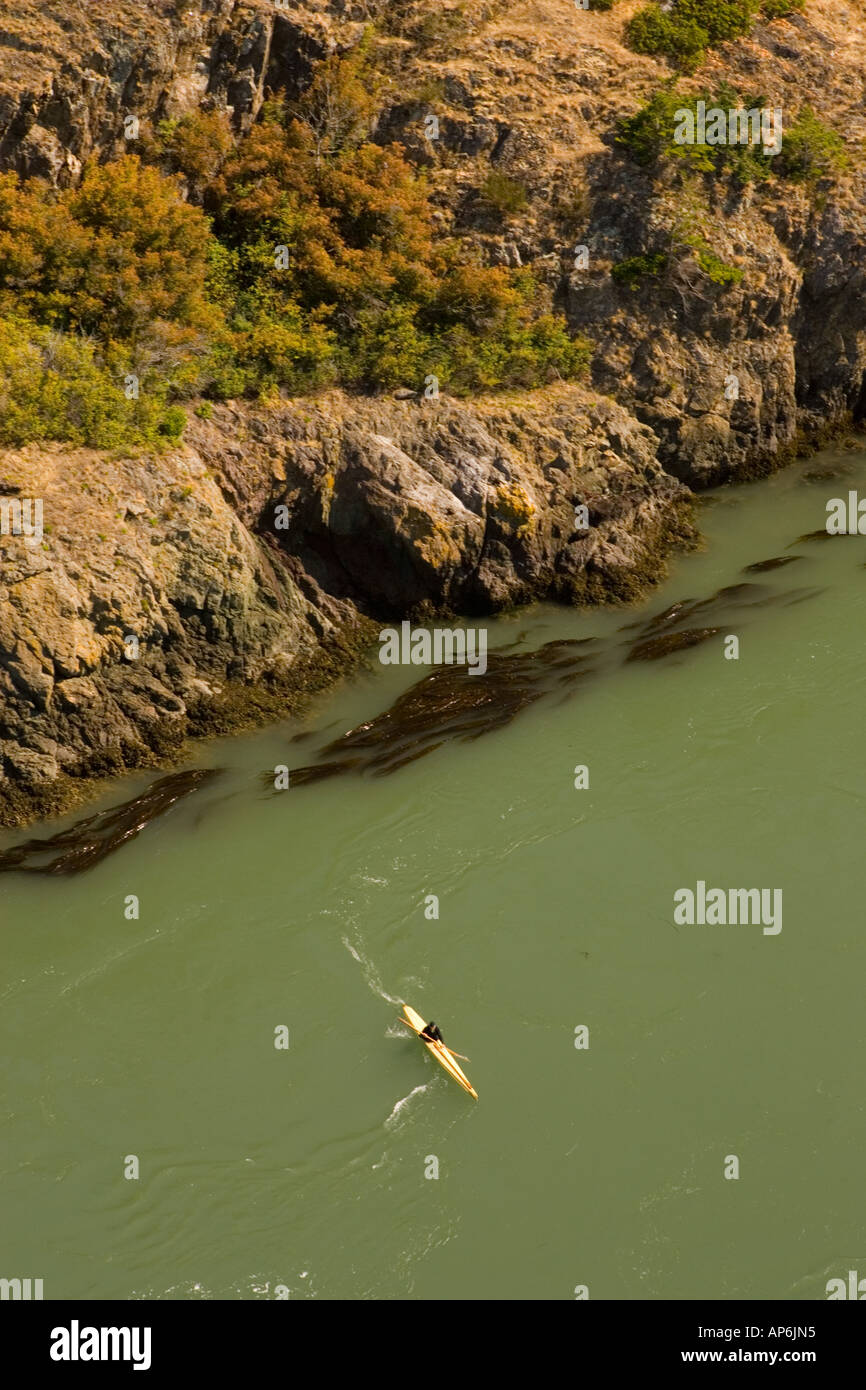 USA, Washington, Deception Pass State Park, view from Deception Pass ...