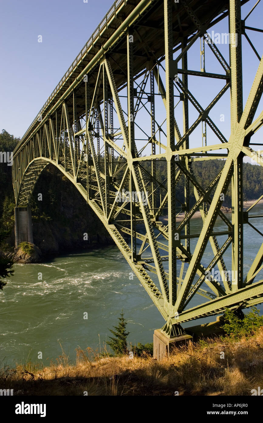 USA, Washington, Deception Pass State Park, Deception Pass Bridge Stock ...