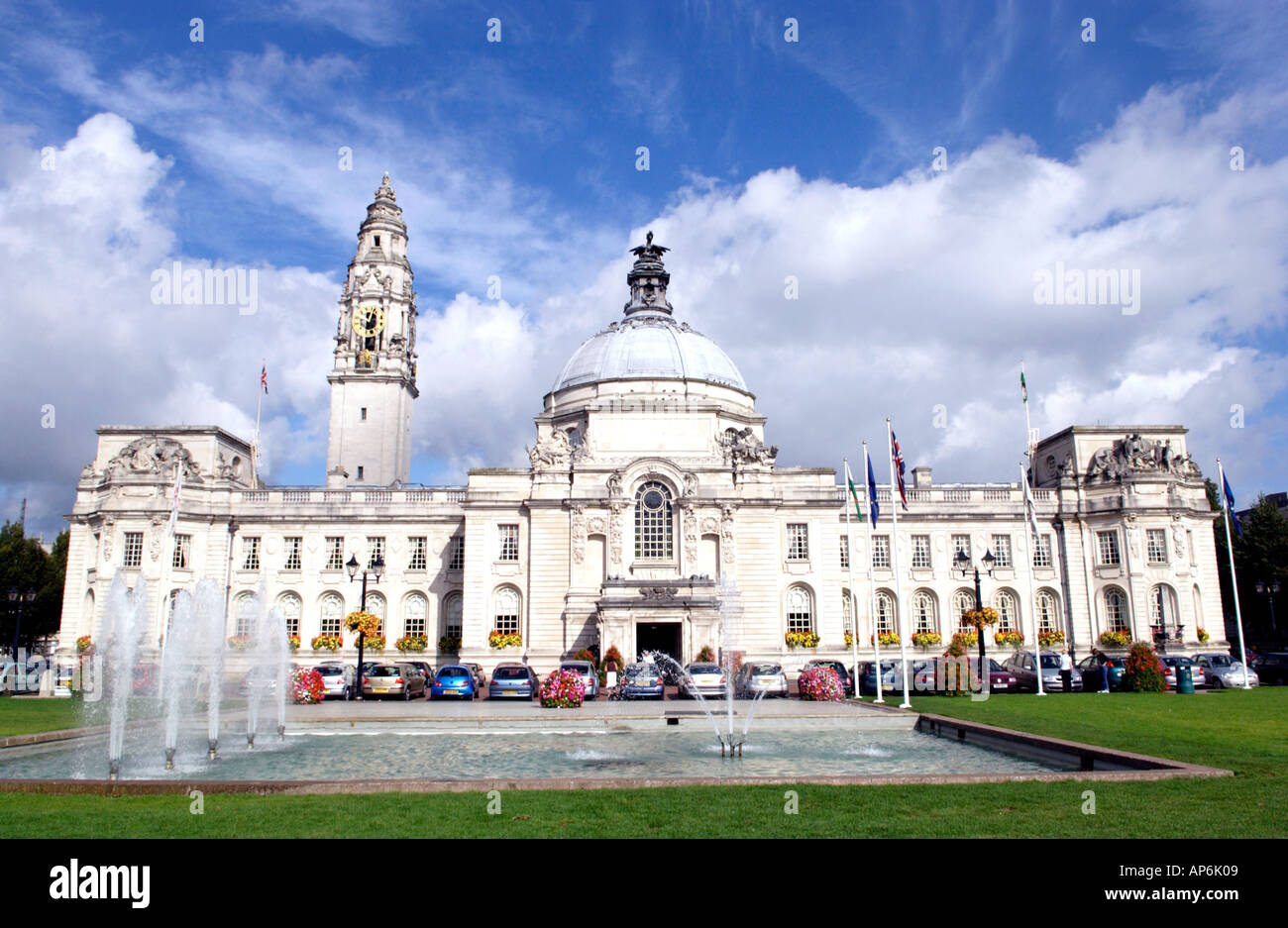 Cardiff City Hall opened in 1904 South Wales UK Stock Photo - Alamy