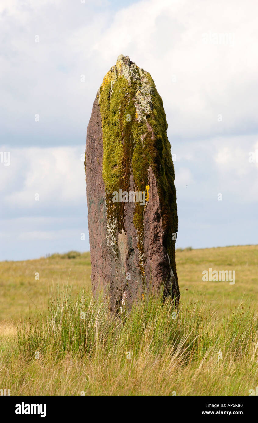 Maen Llia a massive diamond shaped standing stone on isolated open ...