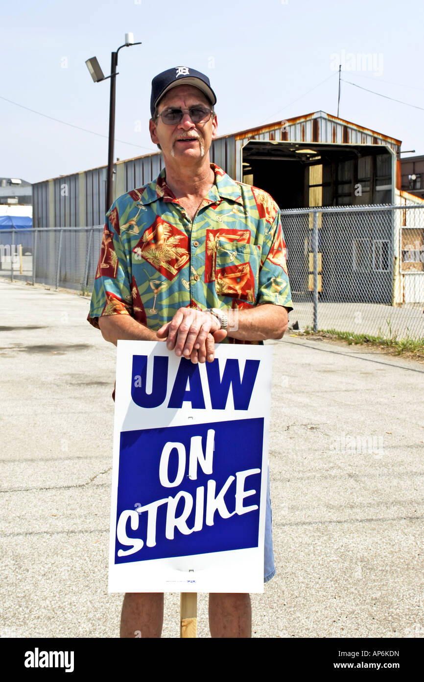 United Auto Workers on strike over pay cuts at a factory in Michigan MI ...