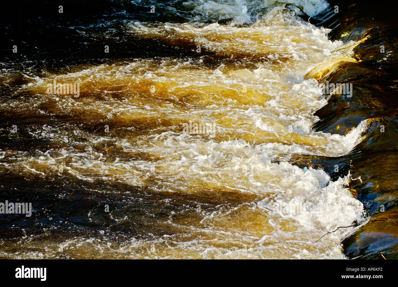 Fast flowing River Tawe at Ystalyfera Swansea Valley Wales UK Stock ...