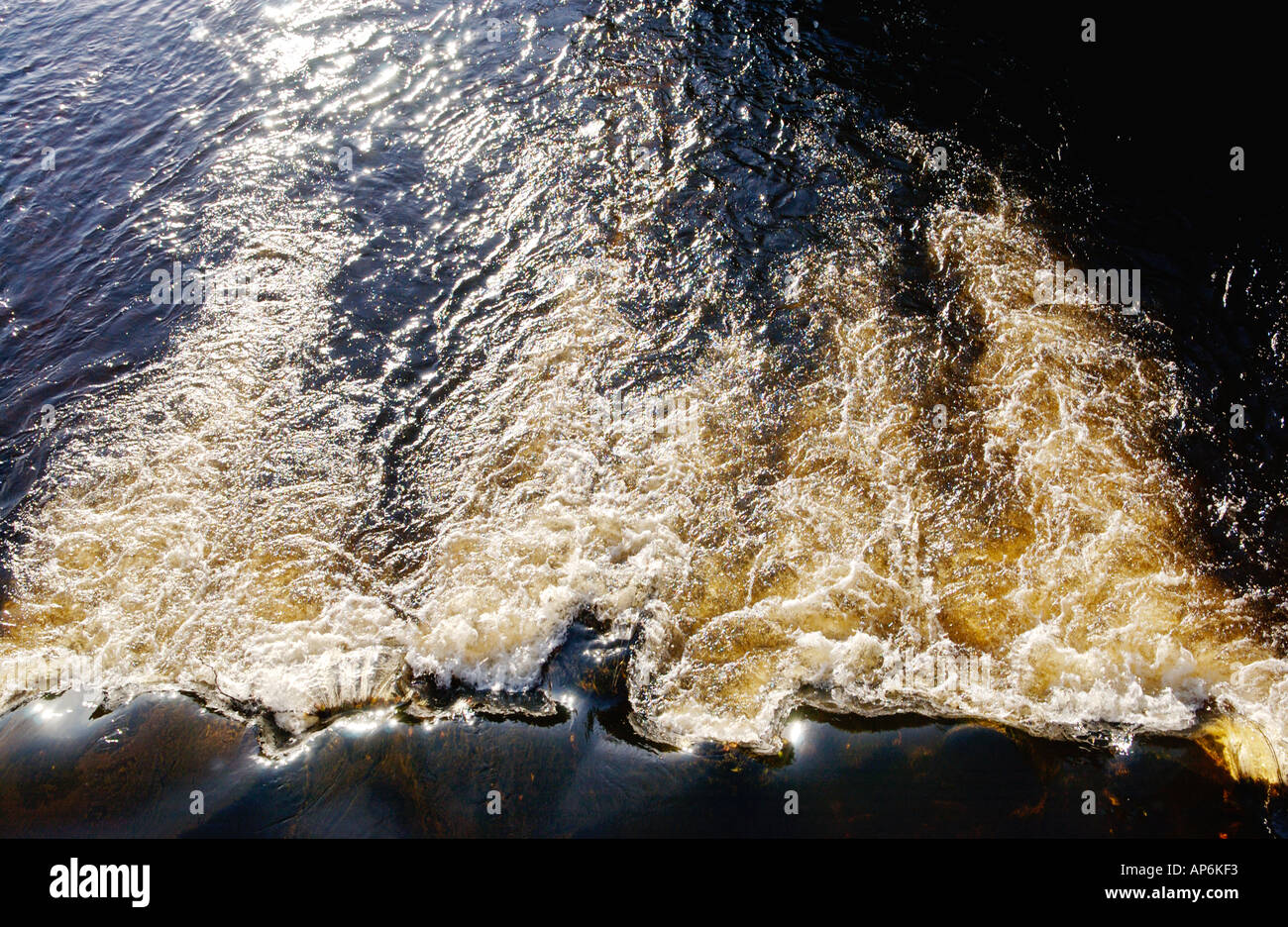 Fast flowing River Tawe at Ystalyfera Swansea Valley Wales UK Stock ...