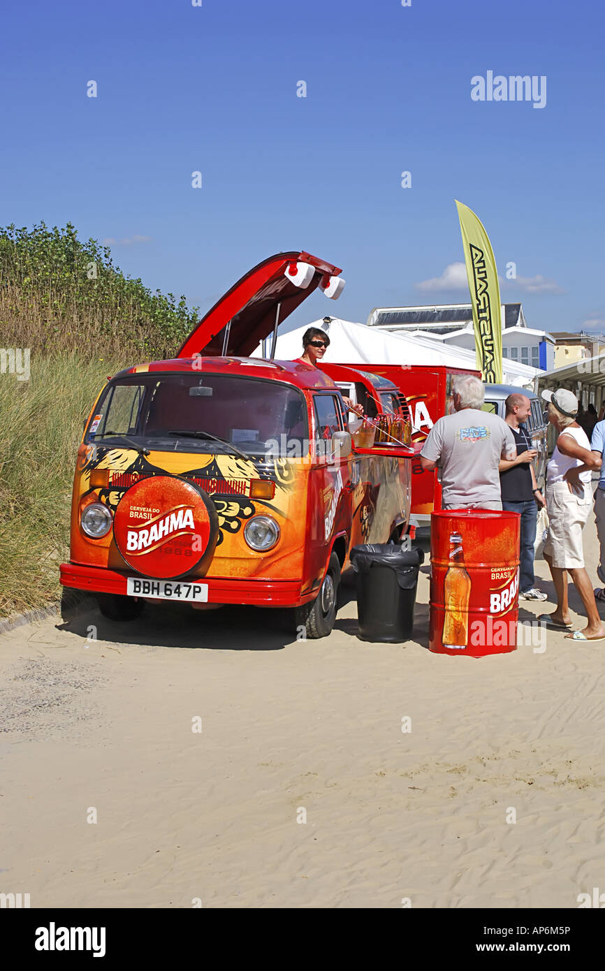 Custom painted Volkswagon camper van turned into a mobile drinks store ...