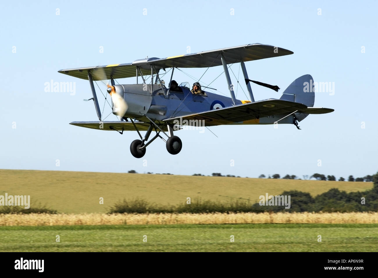 A 1930s De Havilland Tiger Moth in Royal navy Flight Training colors ...