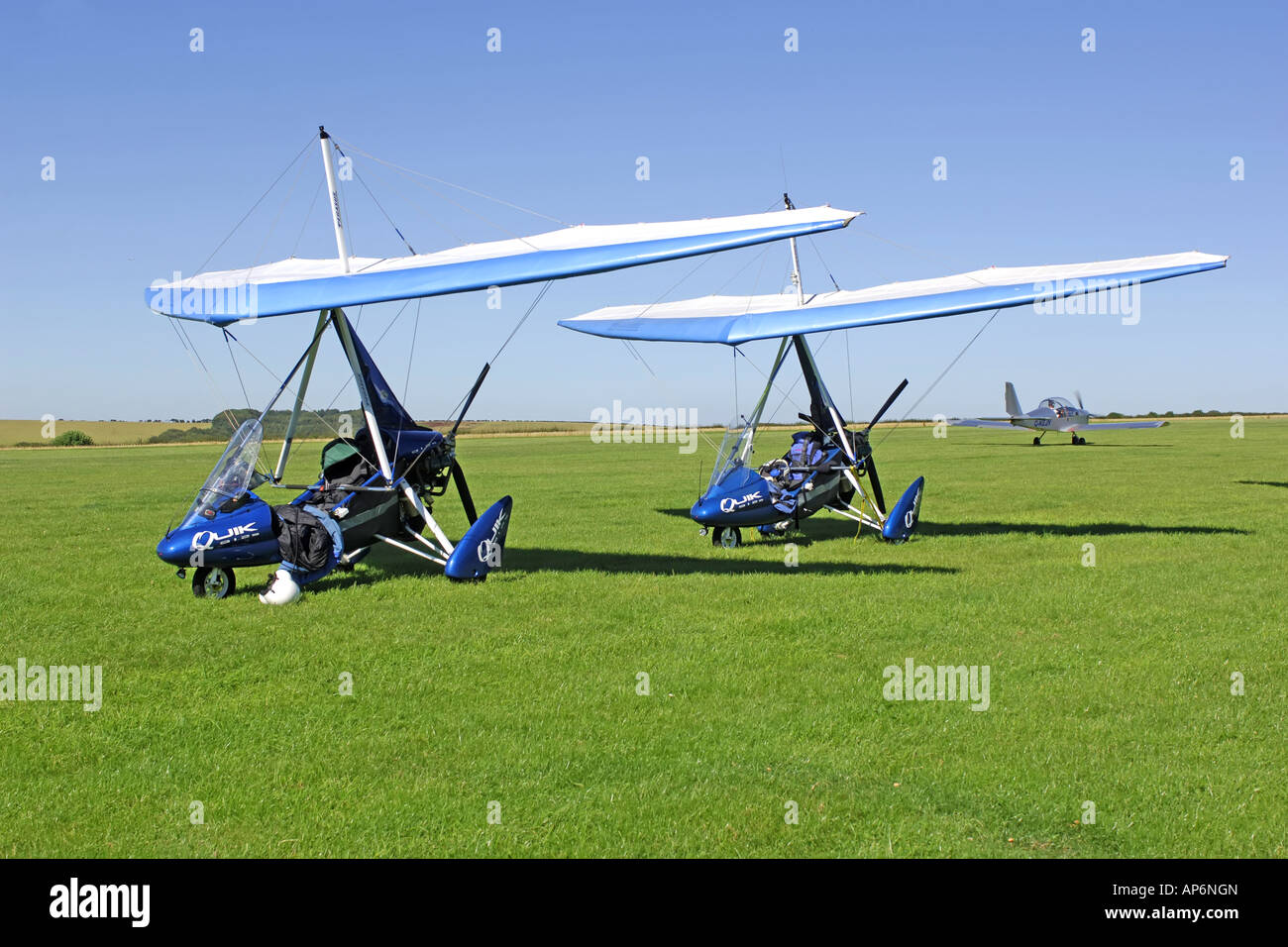 Two dual seat Microlight aircraft Stock Photo - Alamy
