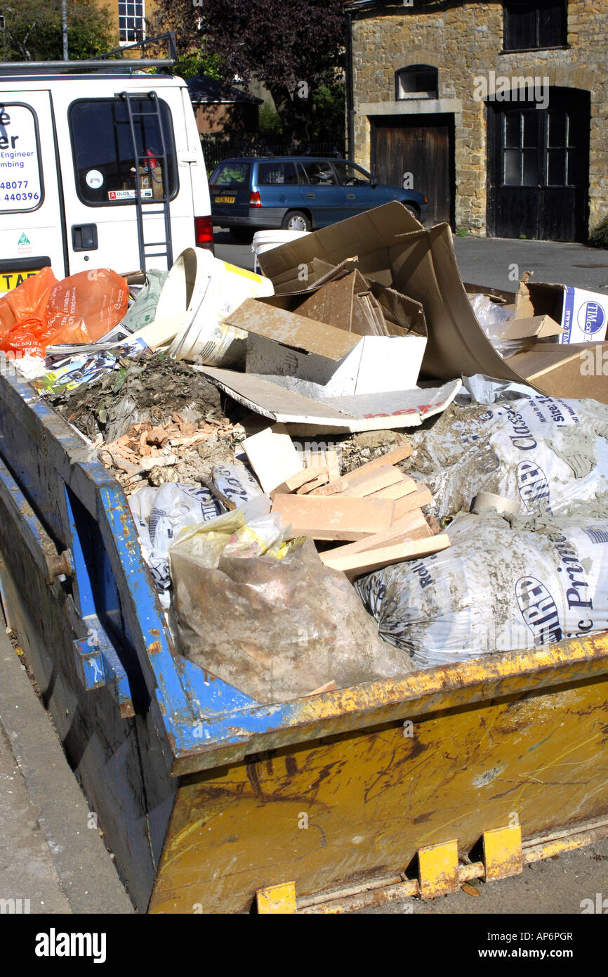 Skip outside a house hi-res stock photography and images - Alamy