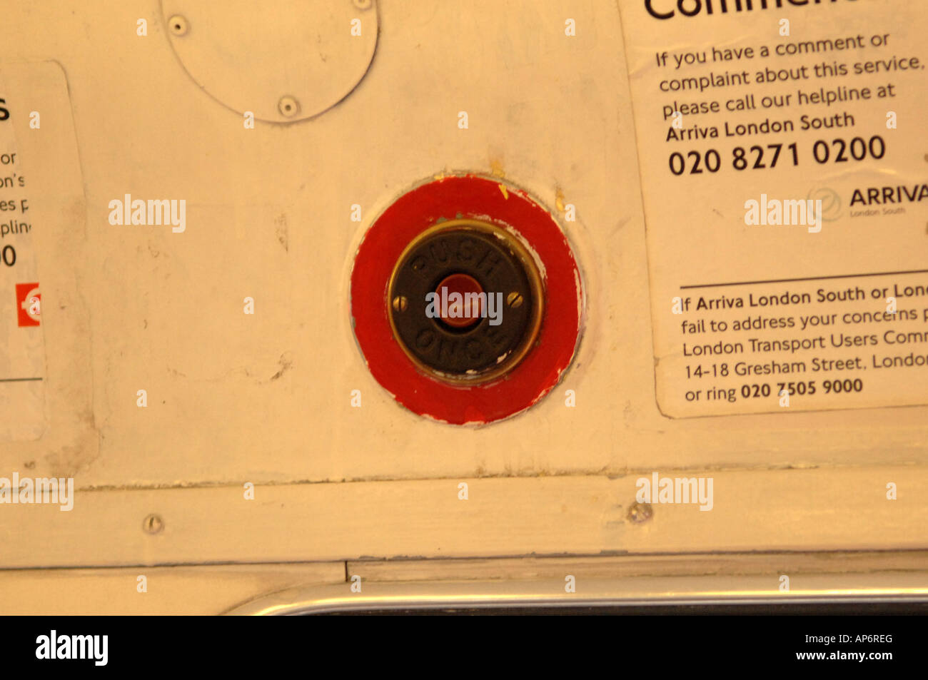 A routemaster double decker bus Ribg button London England Stock Photo ...