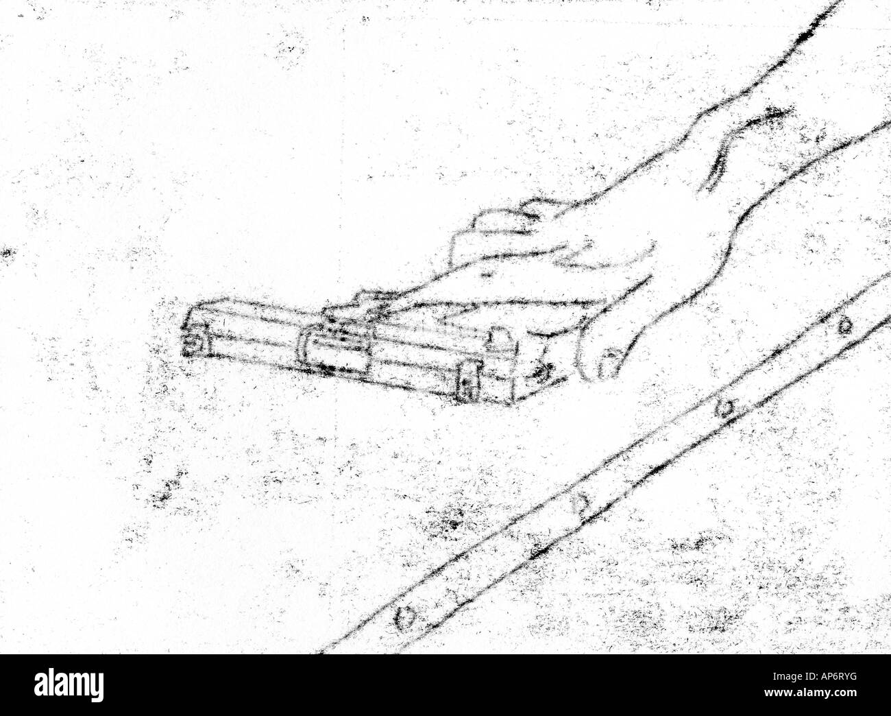 Pistol drawing hi-res stock photography and images - Alamy