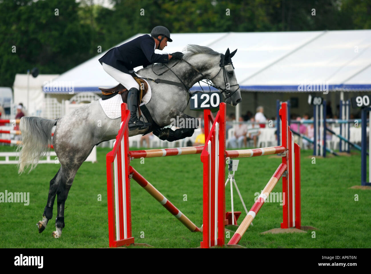 Show jumping at the Edenbridge and Oxted Agricultural Show Stock Photo ...
