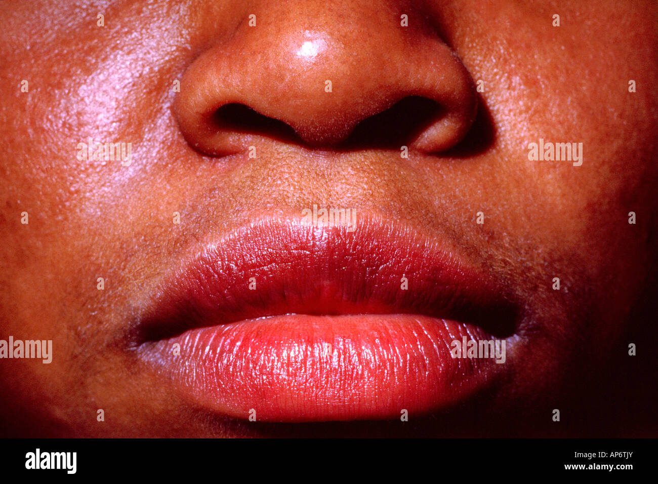 African american woman mouth lips lipstick hi-res stock photography and ...