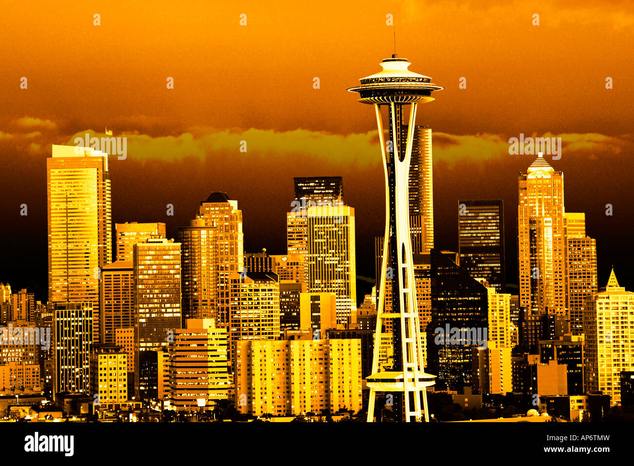 Skyline Seattle Washington USA Stock Photo - Alamy