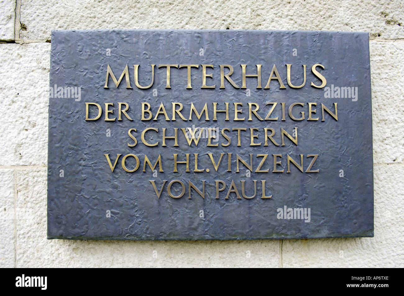 mutterhaus sign plaque nuns nunnery convent religion catholic ...