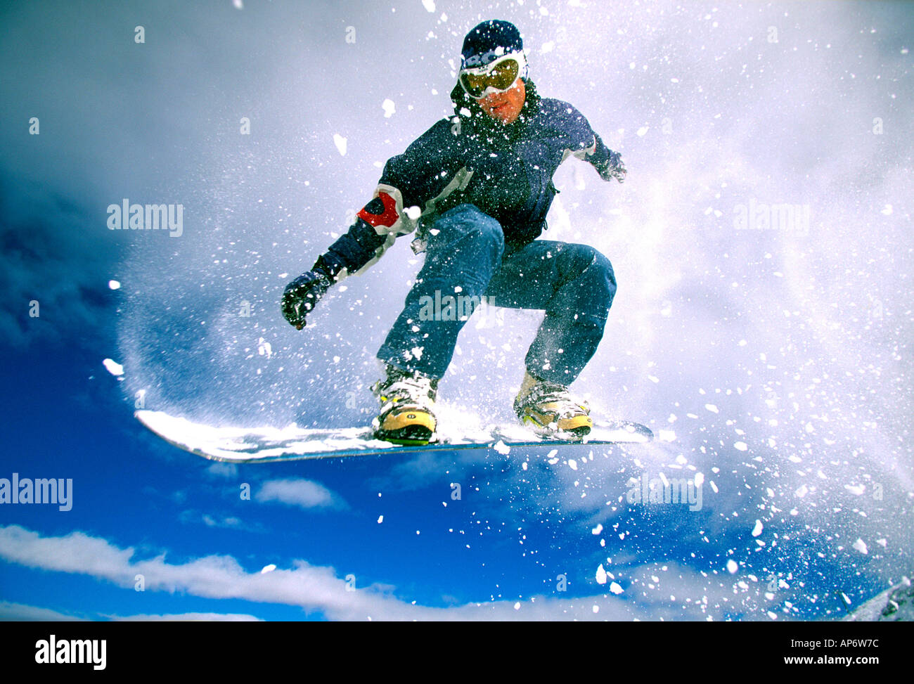 Snowboarding action and balance, Ewan Wallace, Tignes, France Stock ...