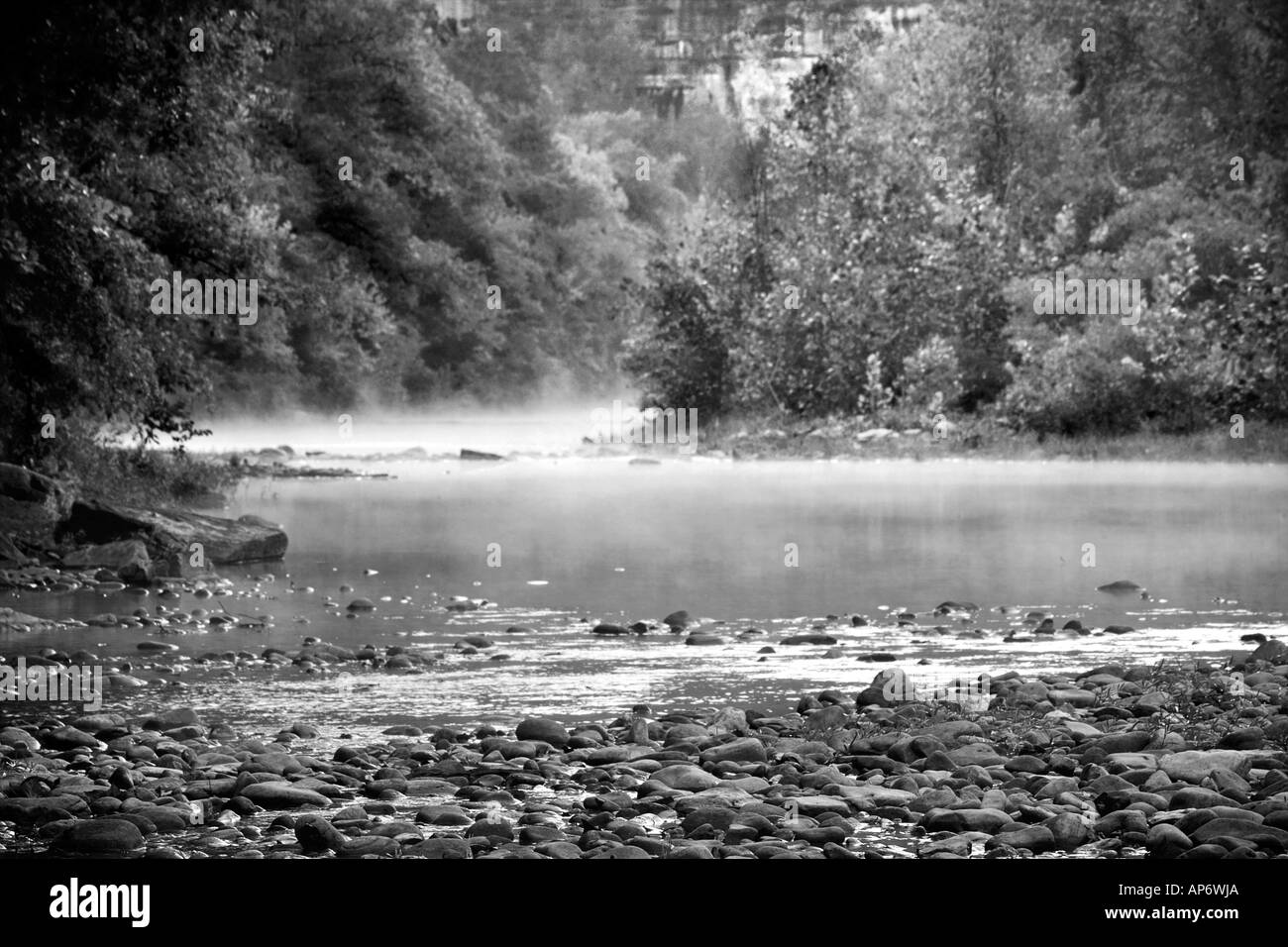 Horizontal trees rocks scenery horizontal Black and White Stock Photos ...