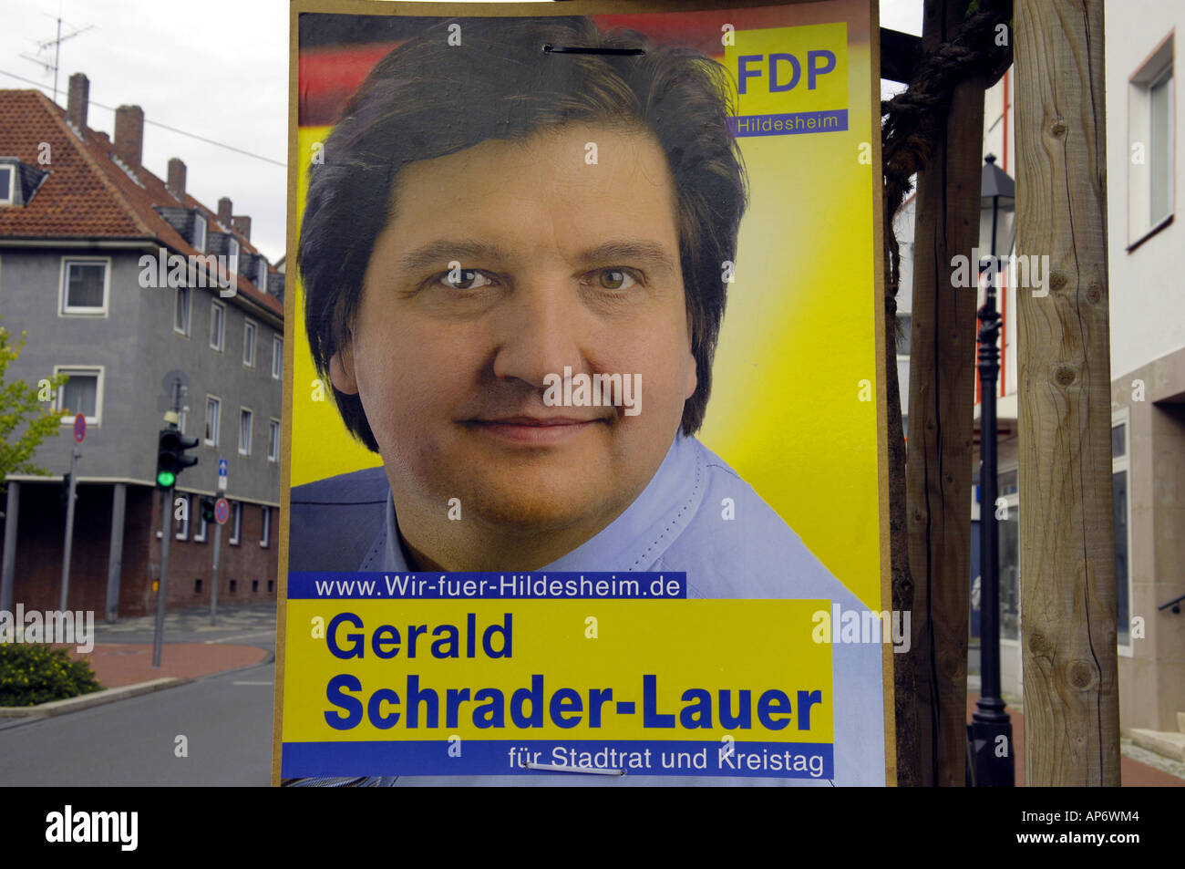fdp political poster street urban gerald schrader lauer man male ...