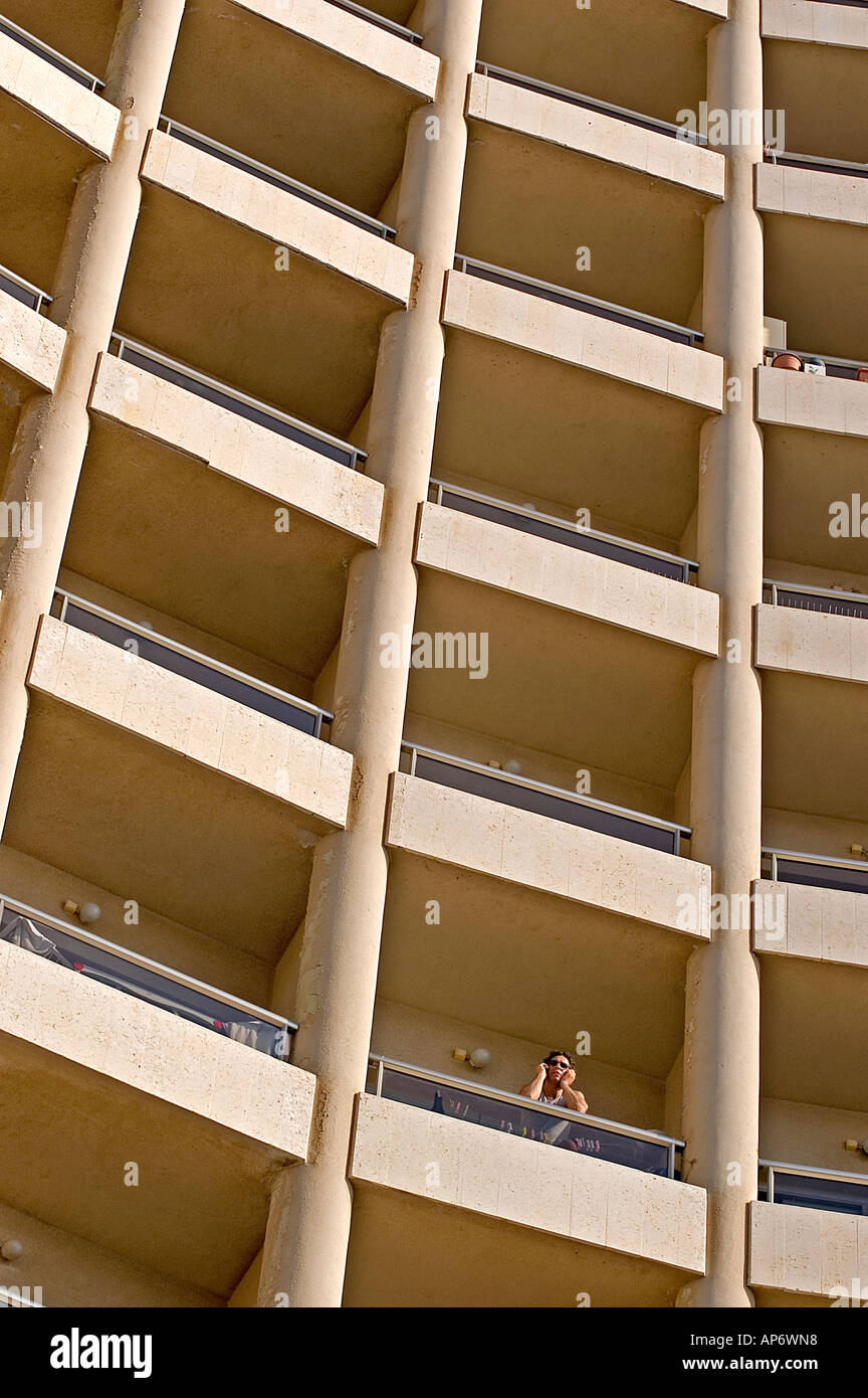 Squares and shapes balcony on a high rise building Stock Photo - Alamy
