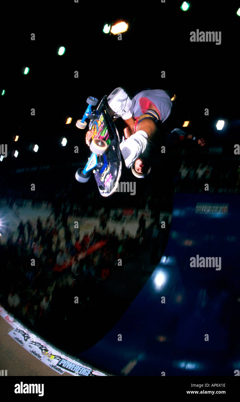 TONY HAWK SKATEBOARDING ACTION Stock Photo - Alamy