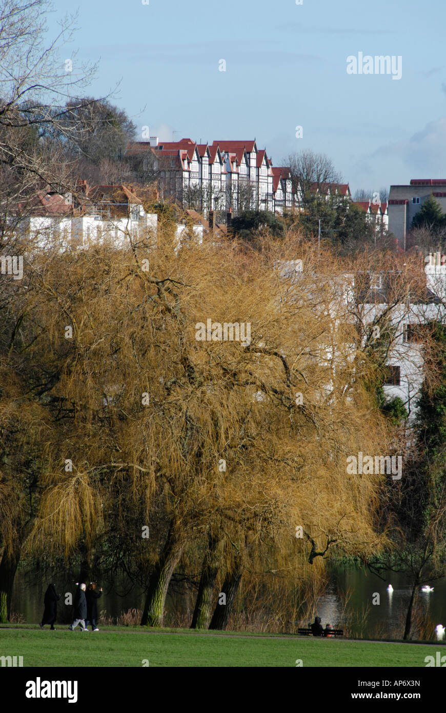 Highgate and Highgate Ponds viewed from Hampstead Heath London England ...