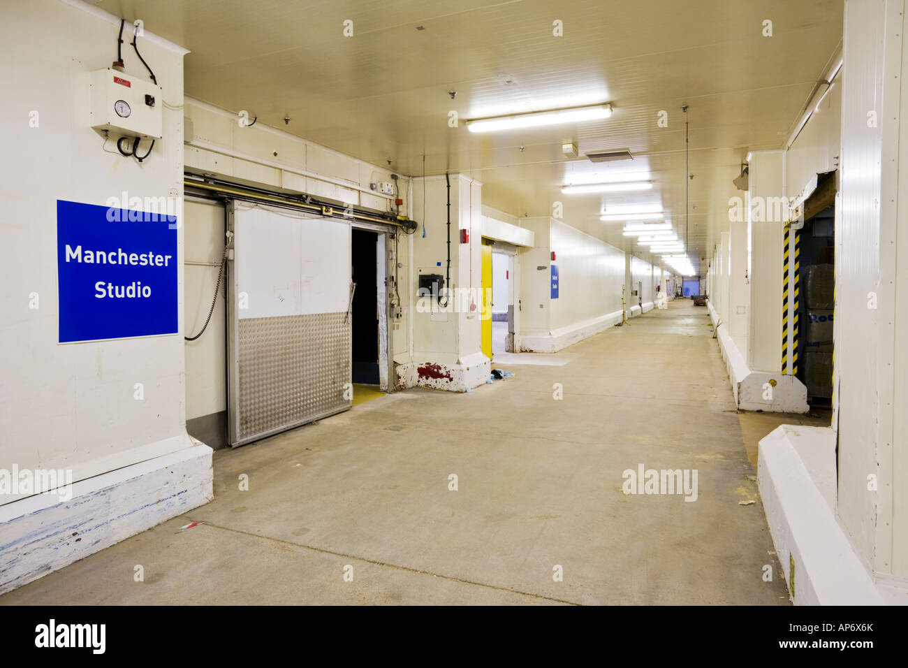 M62 Corridor leading to sound stages at the Mediacity TV studios UK ...