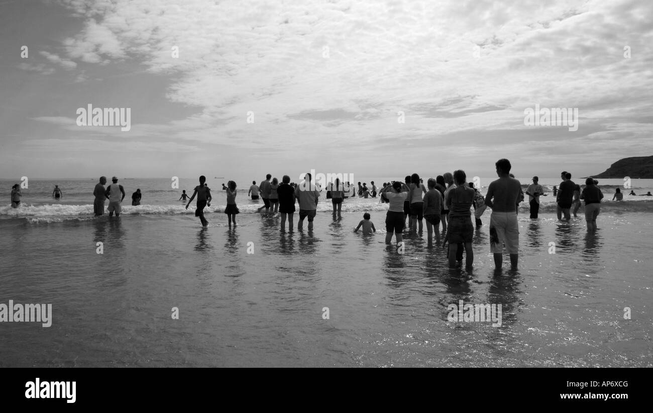 baptism, sea, ocean, people, crowd, south wales Stock Photo - Alamy