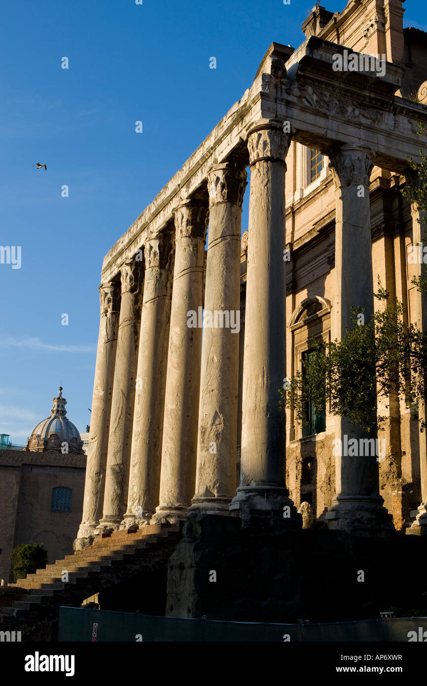 The Roman Forum, Rome, Italy, at sunset with blue sky Stock Photo - Alamy