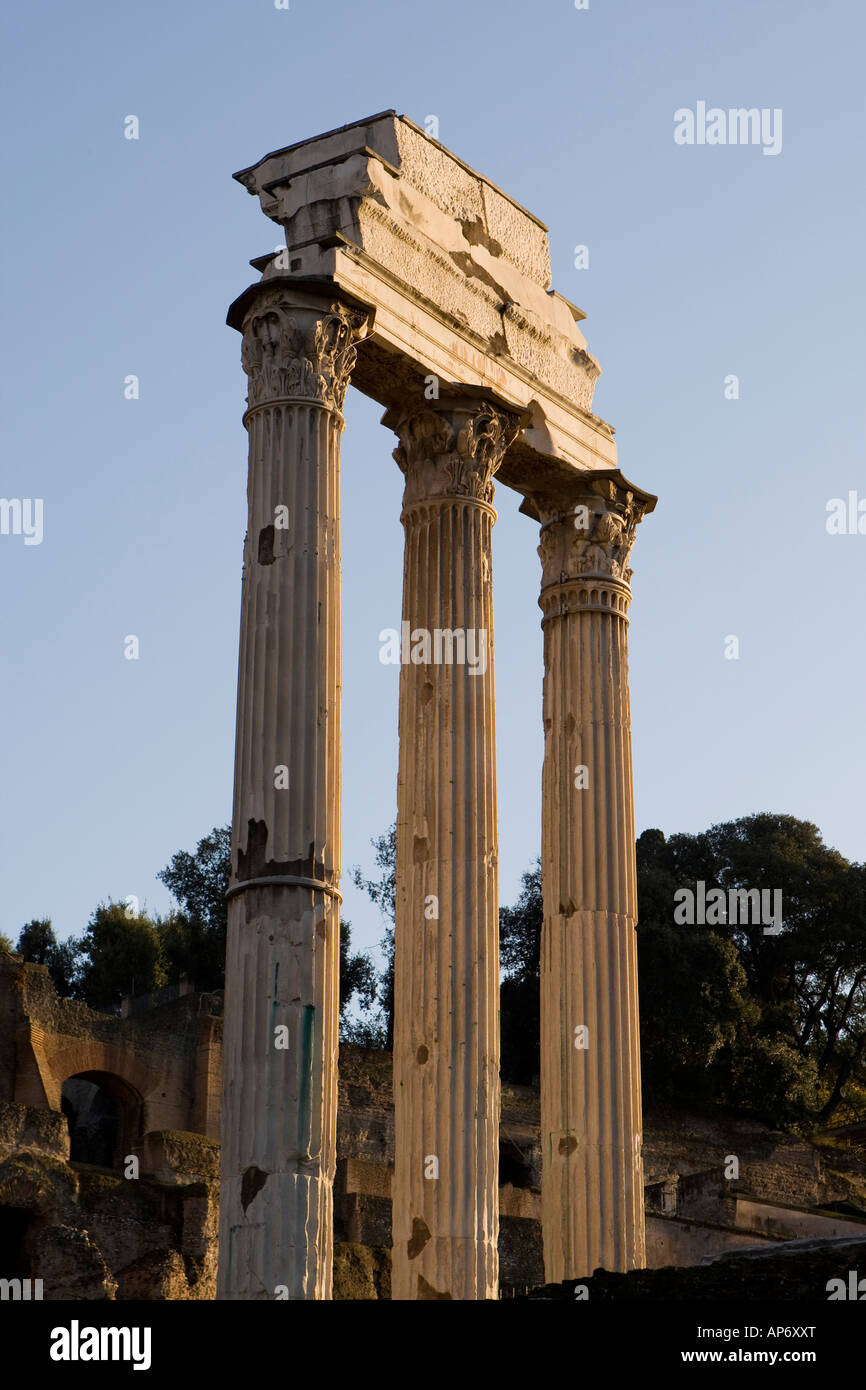 The Roman Forum, Rome, Italy, at sunset with blue sky Stock Photo - Alamy
