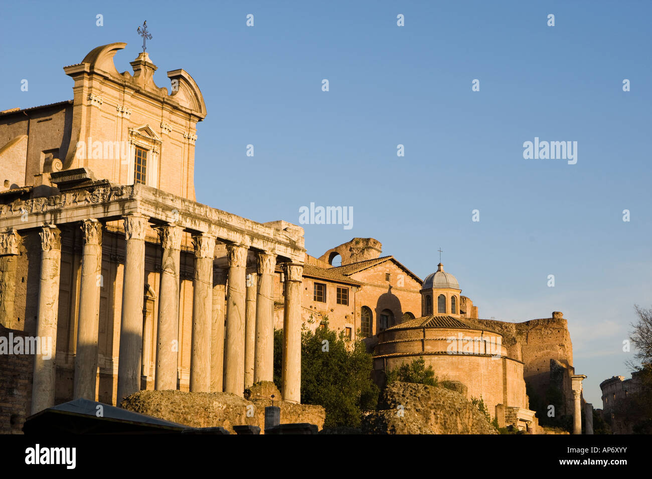 The Roman Forum, Rome Italy during sunset, November 30, 2007 Stock ...