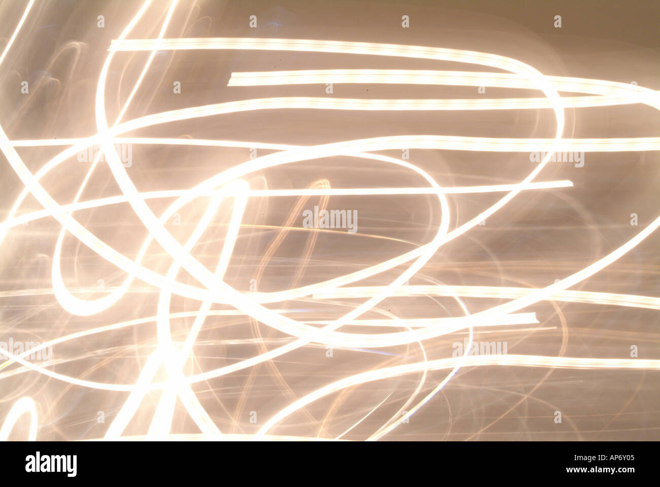 Abstract white light trails showing movement Stock Photo - Alamy