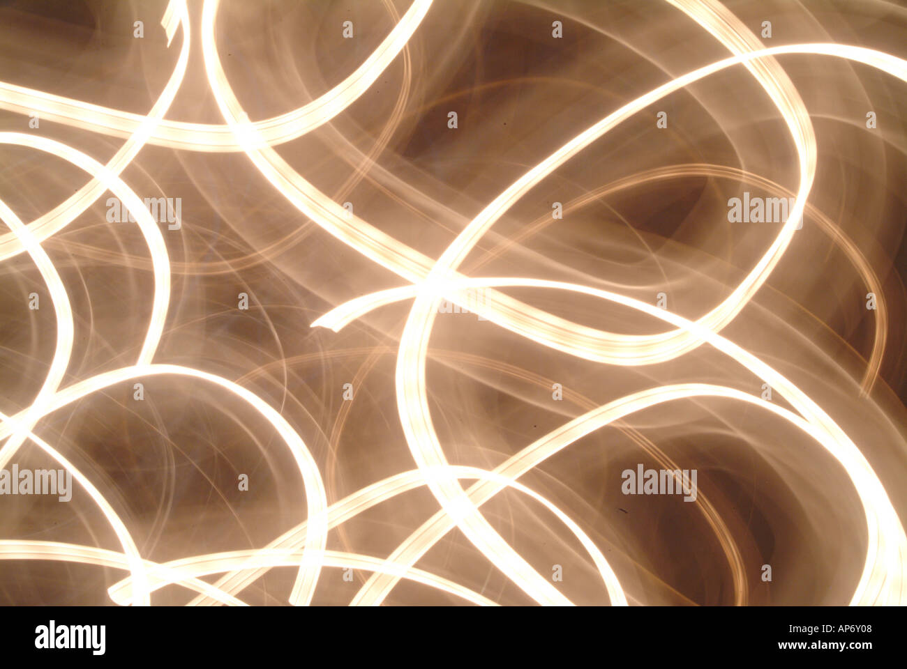 Abstract white light trails showing movement Stock Photo - Alamy