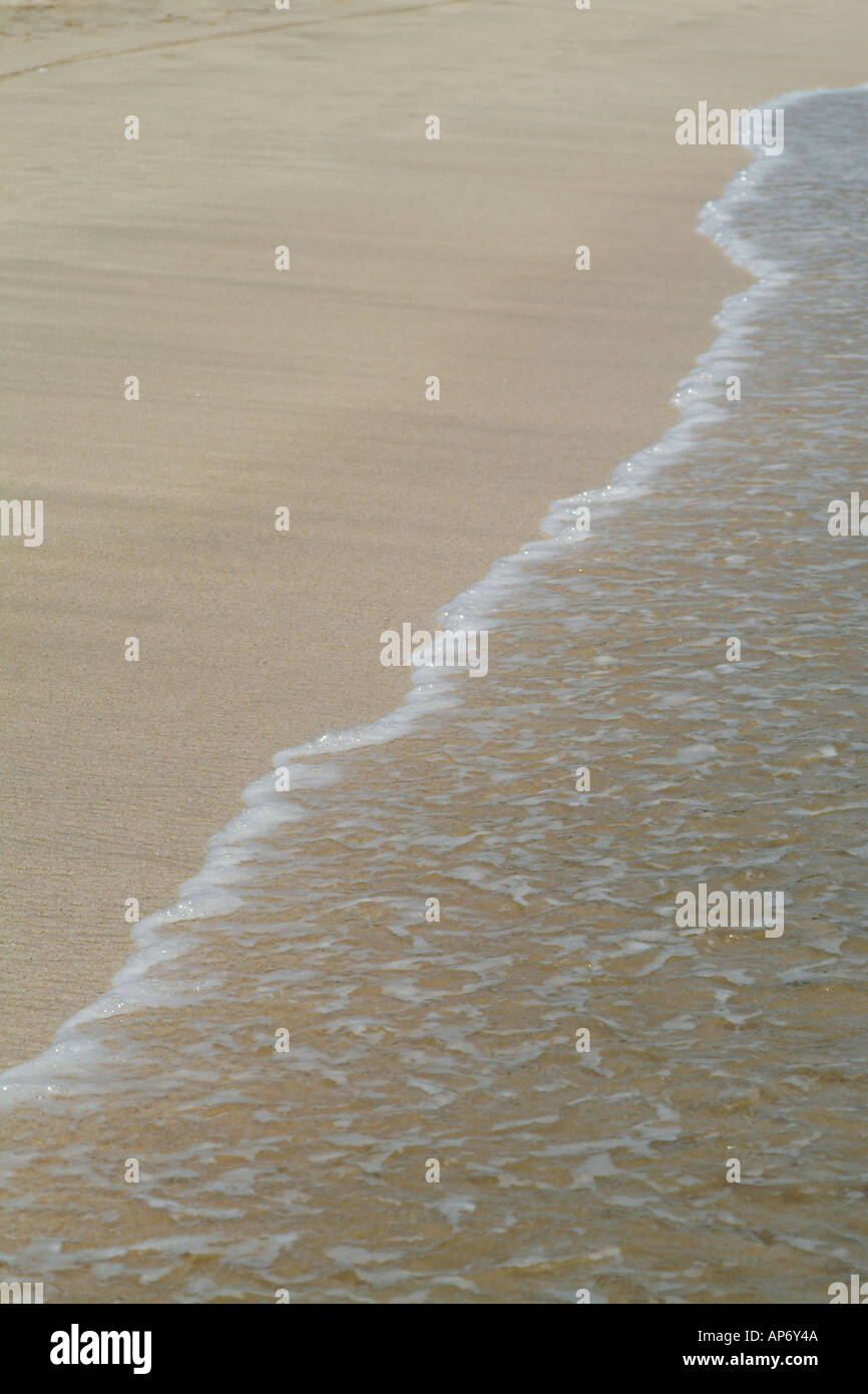 Wave breaks on a beach shoreline Stock Photo - Alamy