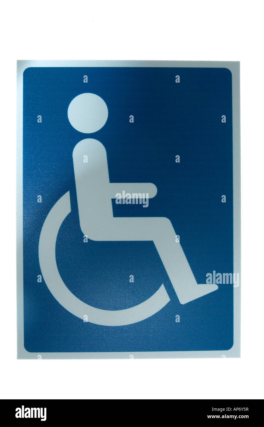 Disabled signage Cut Out Stock Images & Pictures - Alamy
