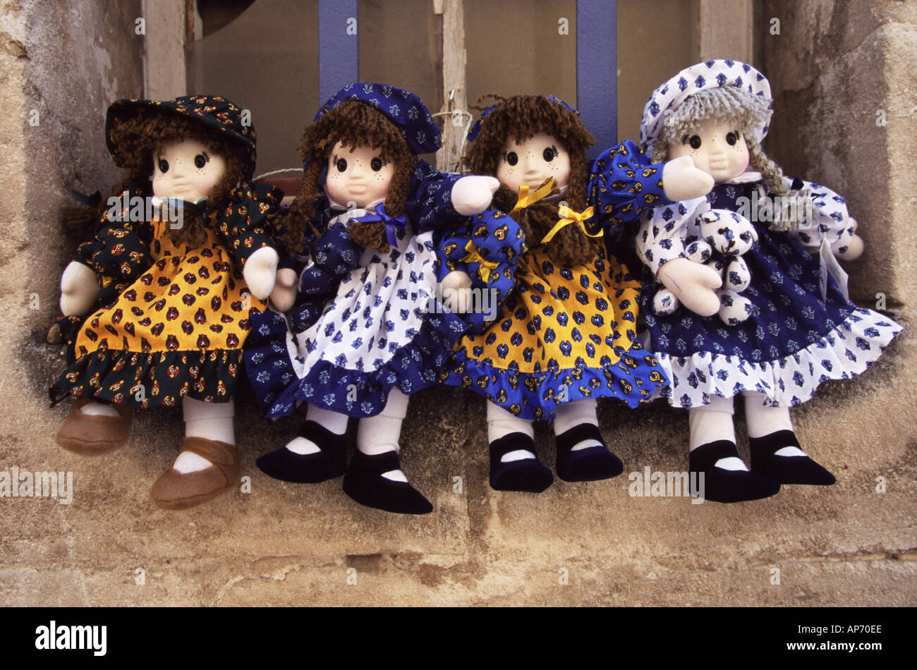 Provence France Les Baux puppets in traditional provençal costumes ...