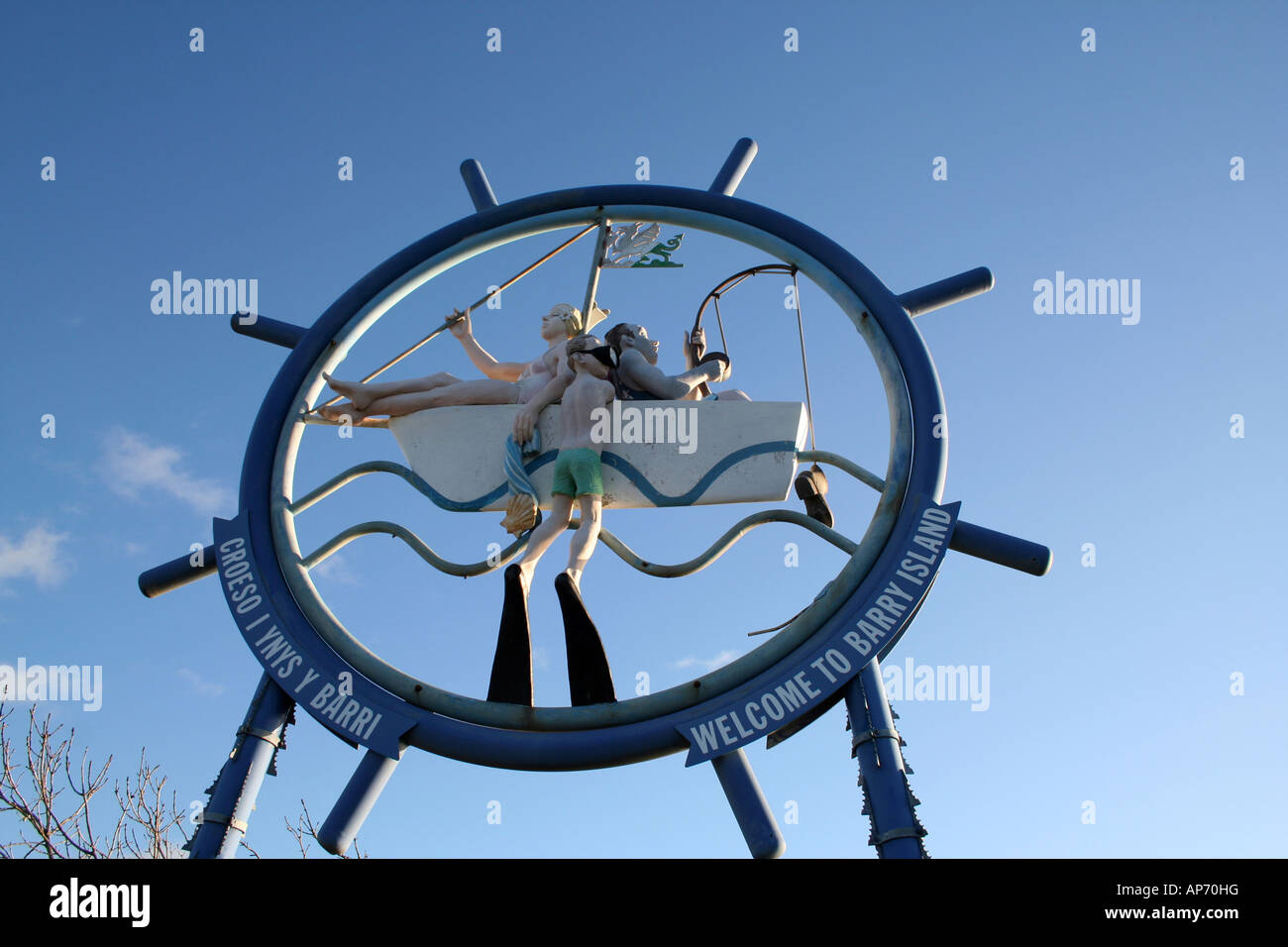 Welcome to Barry Island Sign Stock Photo - Alamy