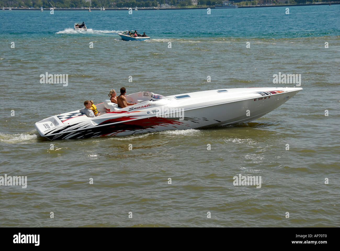 Recreational pleasure craft boating on Lake Huron and the St Clair ...