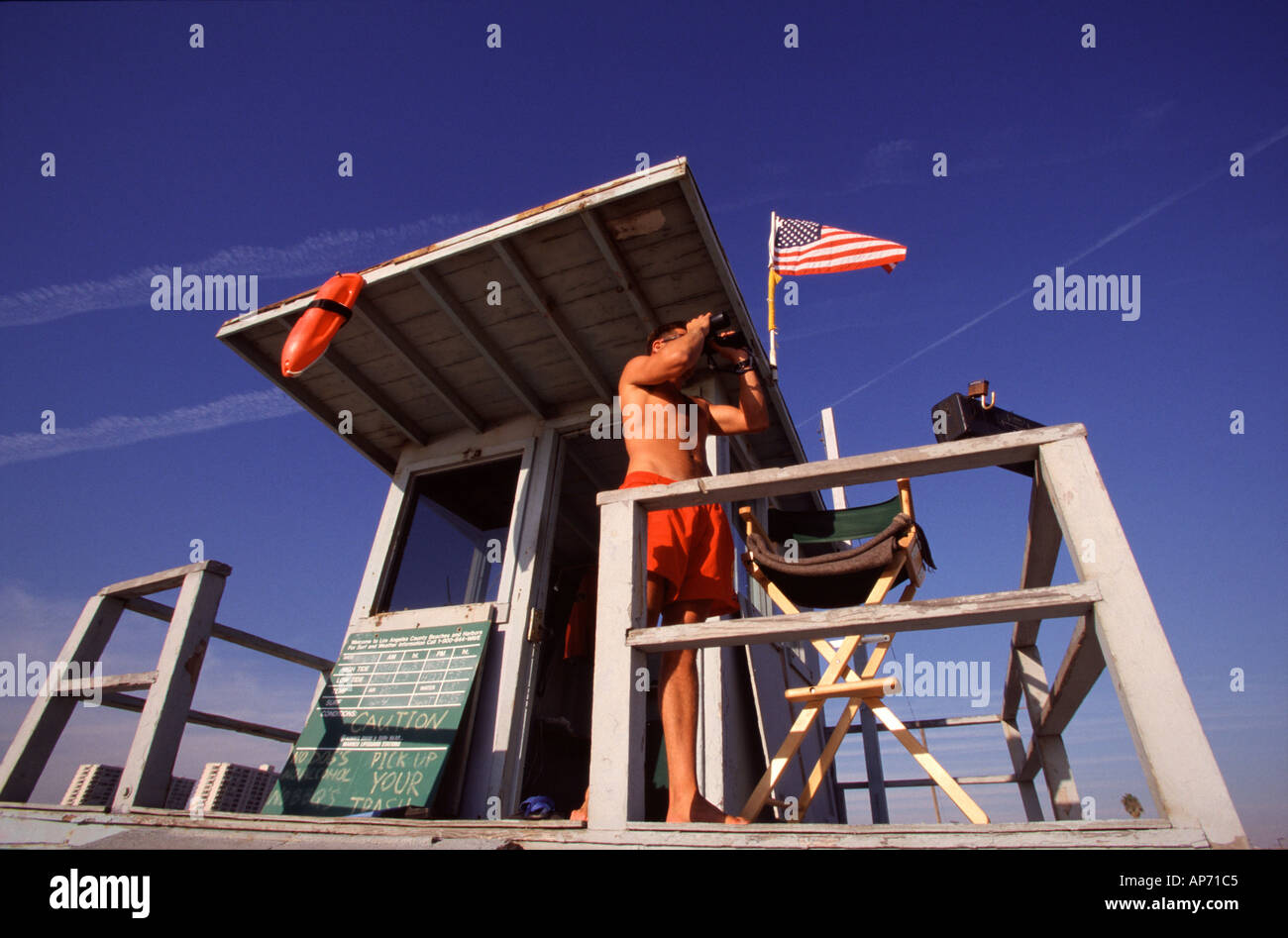 USA California Los Angeles Santa Monica baywatch Stock Photo - Alamy