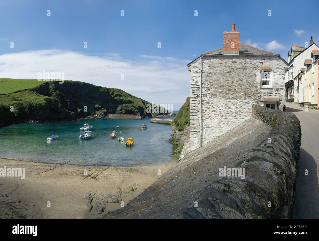 The harbour the cornish coast at port isaac cornwall england uk Stock ...