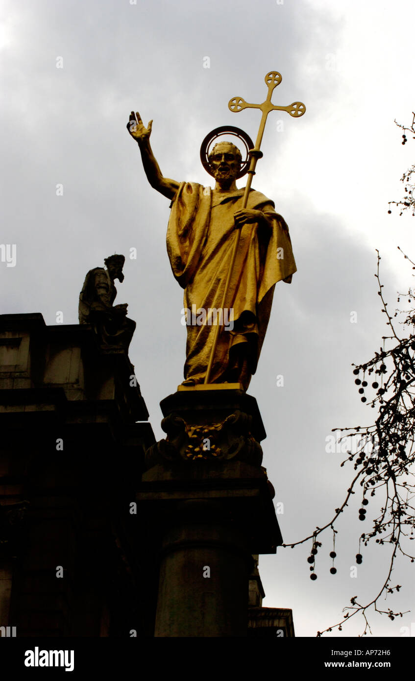 Statue of St Paul at St Paul's Cathedral, London England UK Stock Photo ...